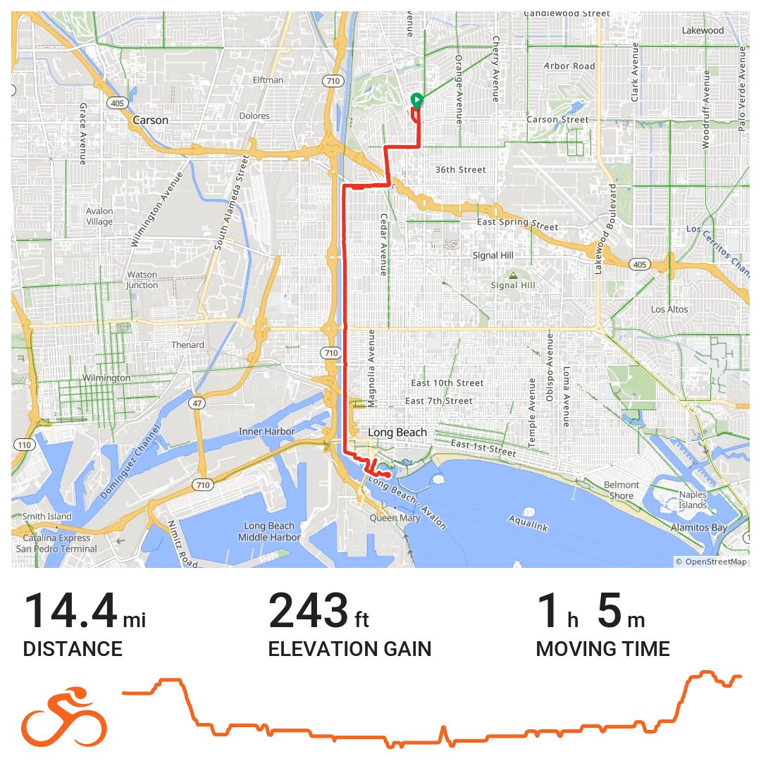 Long Beach Loop - A bike ride in L.A., CA