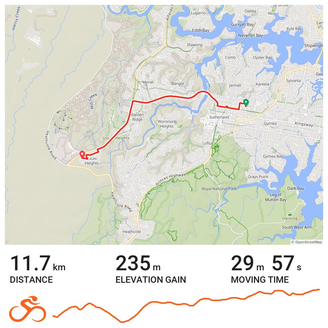 Kirrawee to ANSTO · Ride with GPS