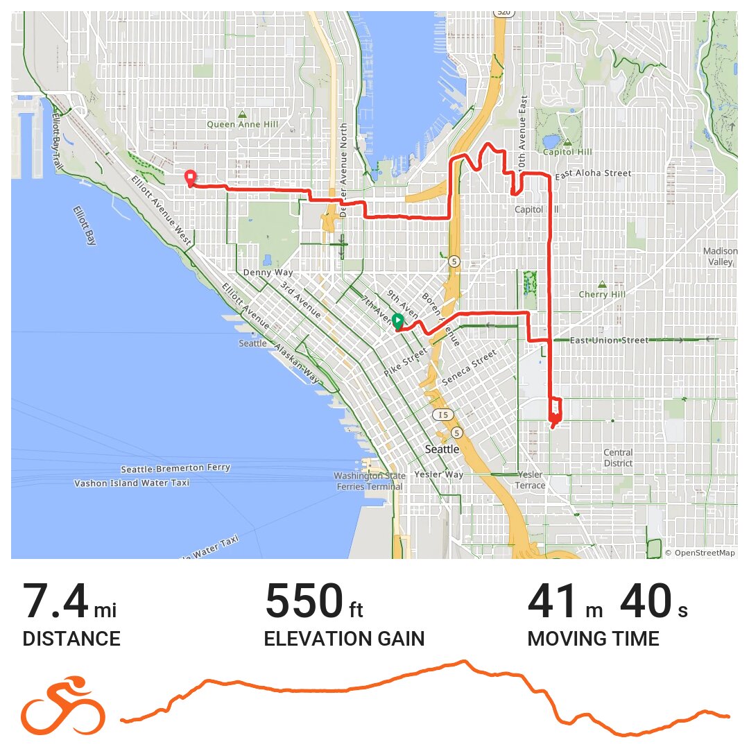 Thursday 🌮🌮🌮🌮 - A bike ride in Seattle, WA