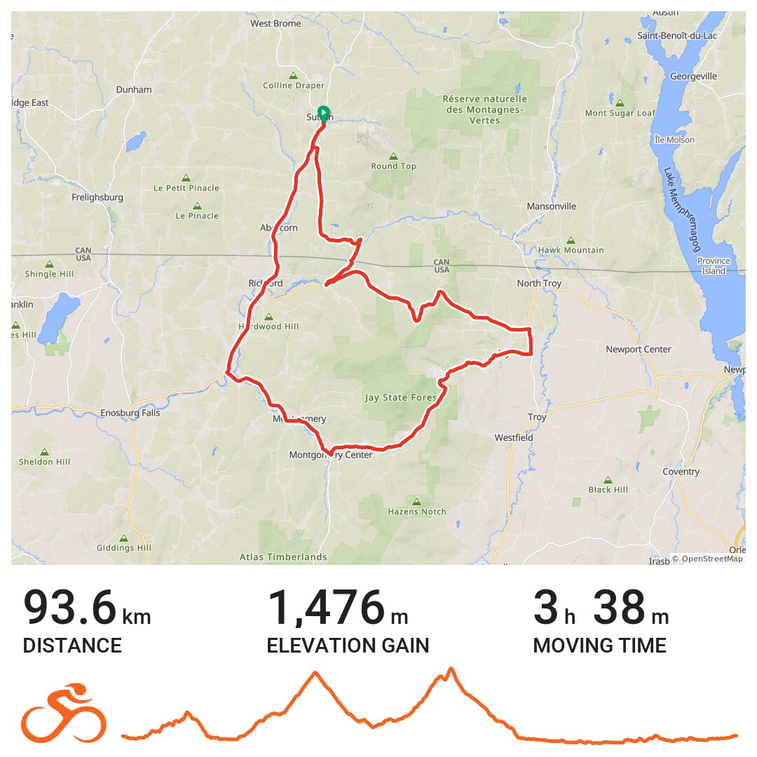 16/09/17 - A bike ride in Sutton, Québec