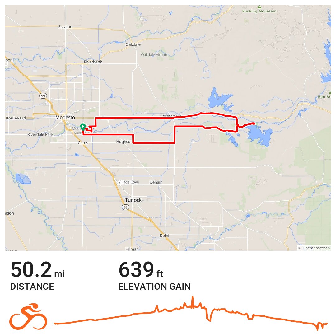 turlock lake · Ride with GPS