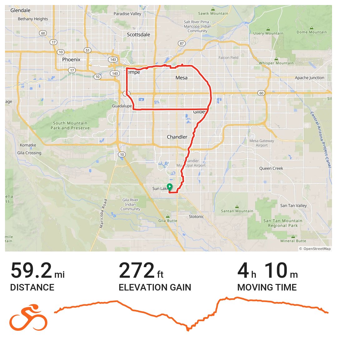 Chandler/Tempe/Mesa ride - A bike ride in Maricopa County, AZ