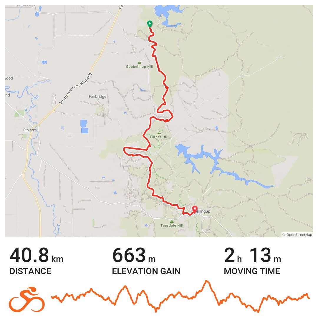 Dandalup hut to Dwellingup 18 Apr 2014 12:44:16 pm - A bike ride in ...