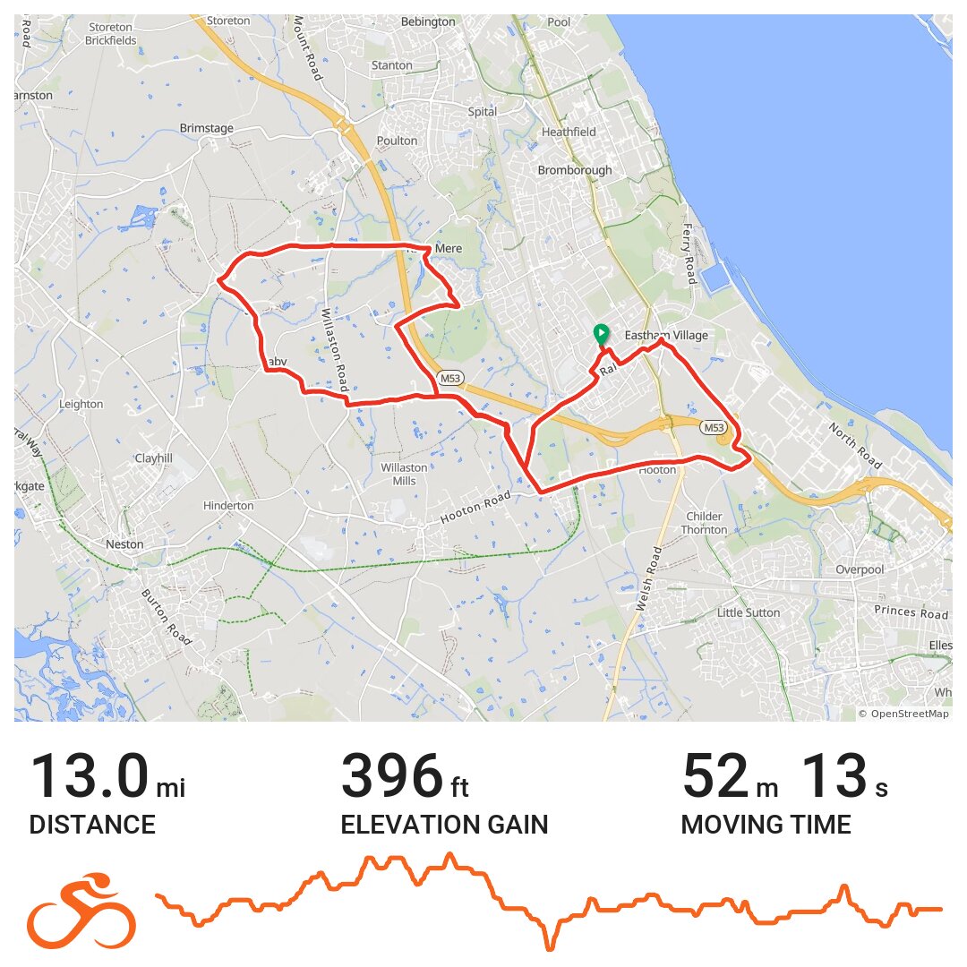 Tour of the M53 Flyovers · Ride with GPS