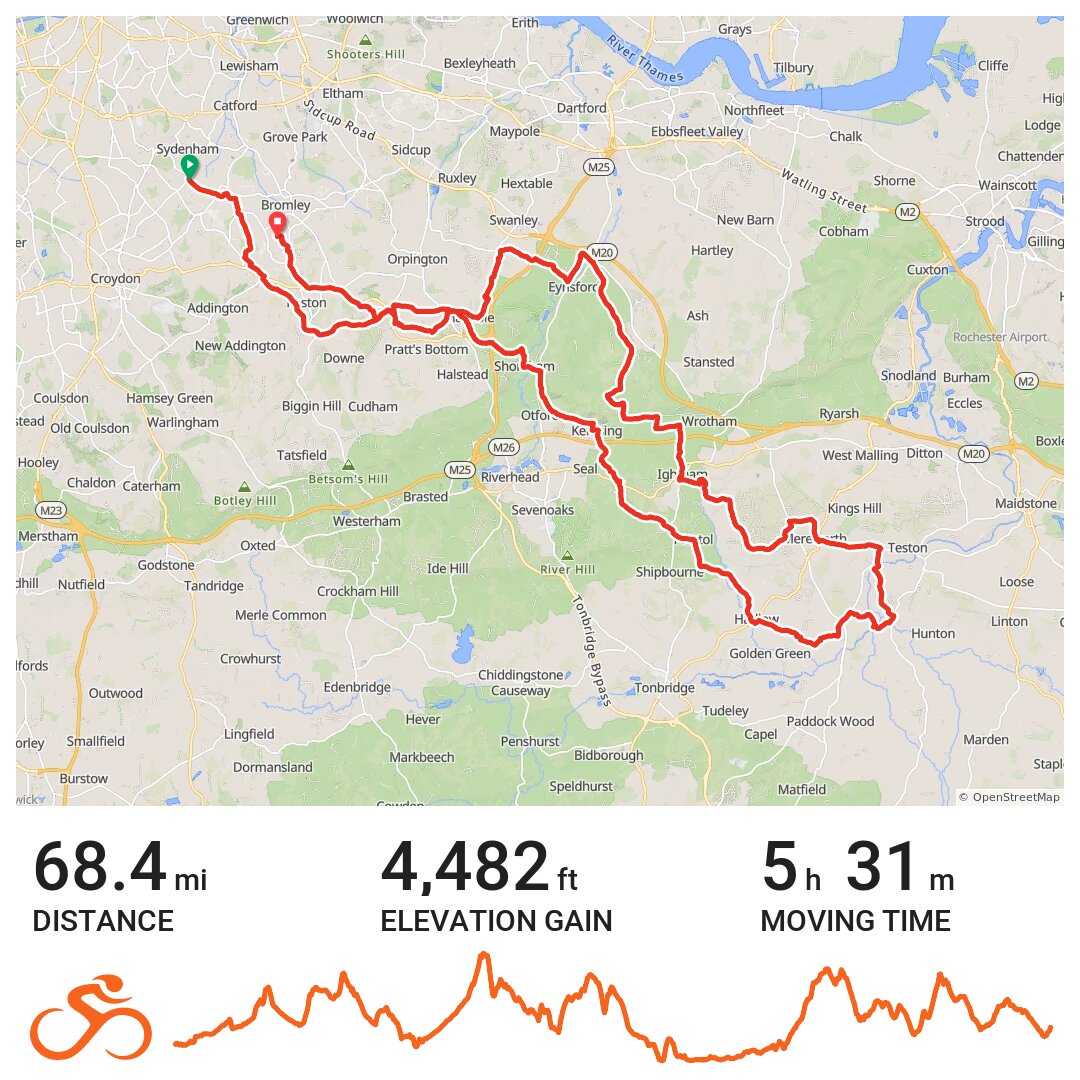 Penge Cycling Club '"Teapot Ride", to Yalding and back · Ride with GPS