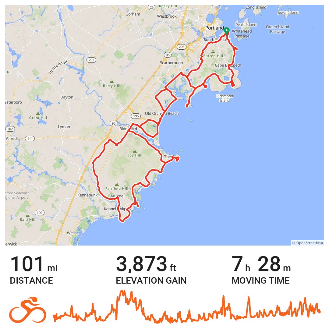 Maine Lighthouse ride · Ride with GPS