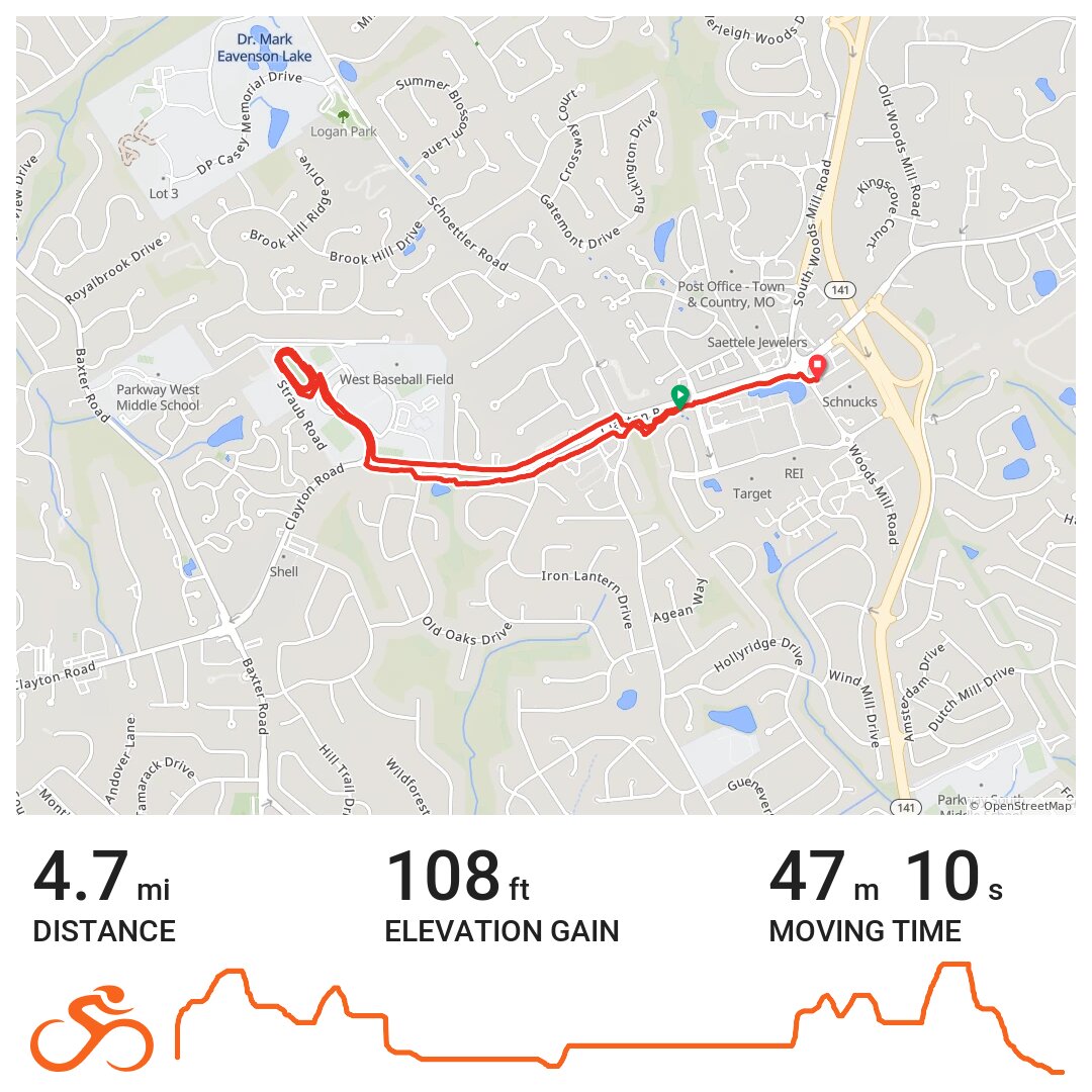 05/04/13 - A bike ride in Ballwin, MO