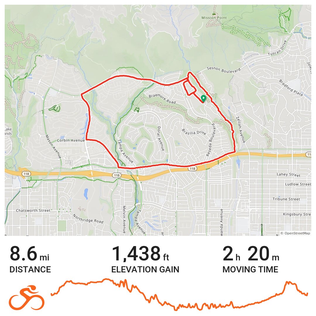 Porter Ranch loop hike · Ride with GPS