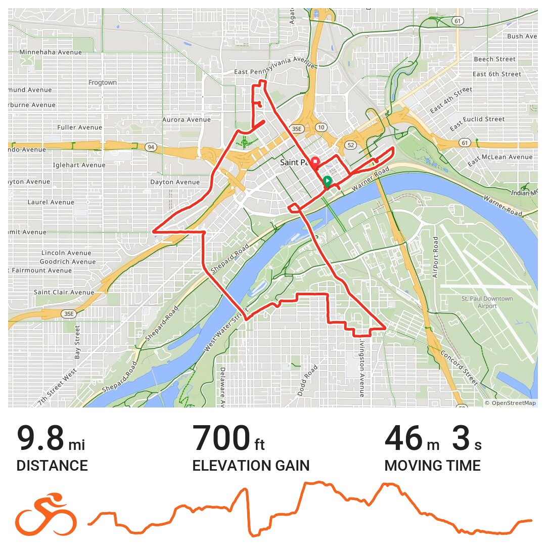 Afternoon Ride - A bike ride in St. Paul, MN