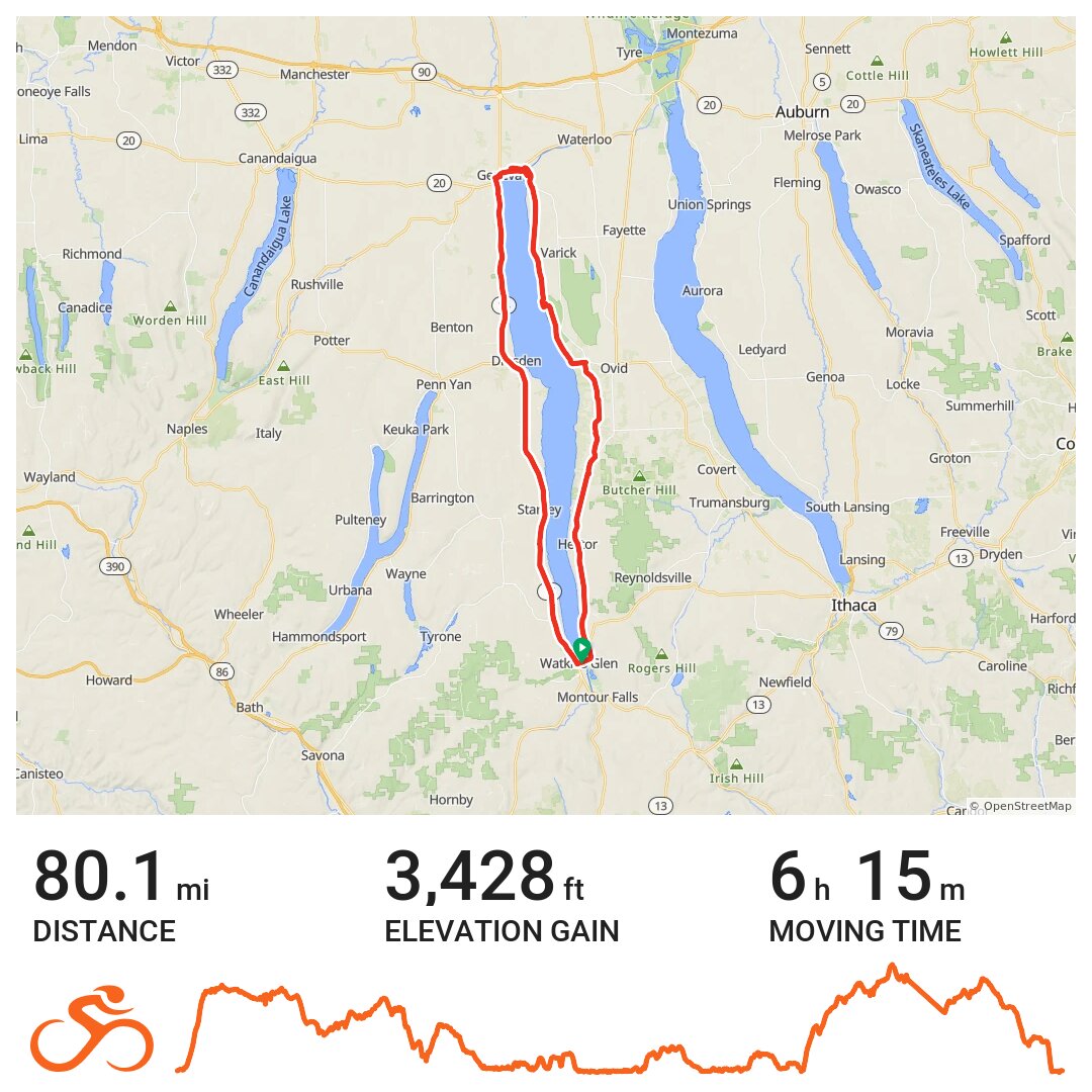 Seneca lake loop · Ride with GPS