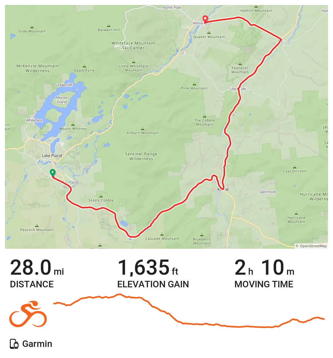 05/25/19 - Un paseo en bicicleta en North Elba, NY