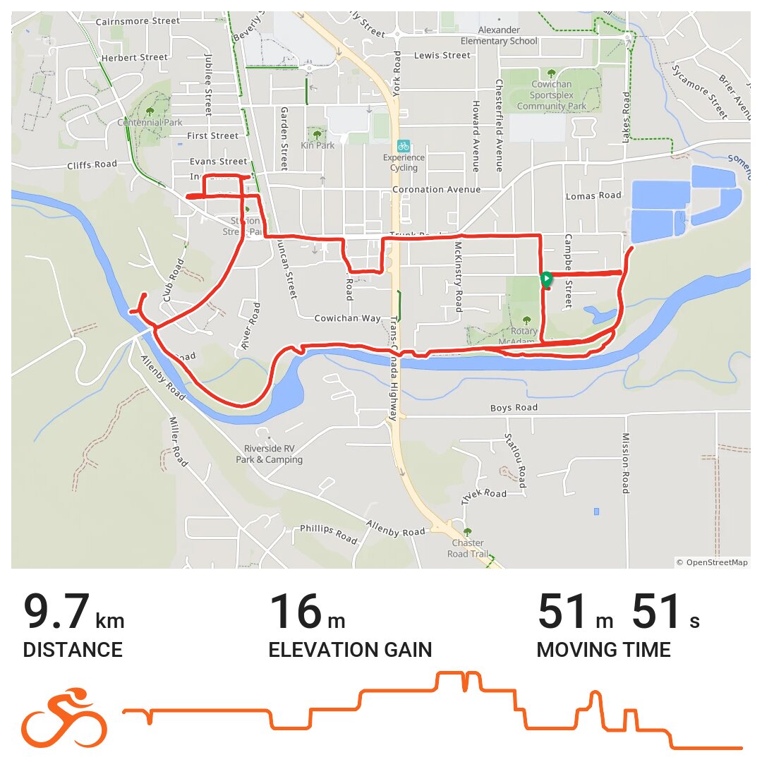 07/04/19 - A bike ride in Duncan, British Columbia