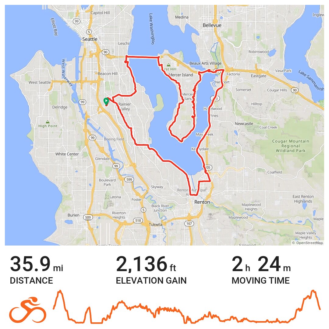 Lake Washington/Mercer Is S. Loop · Ride with GPS