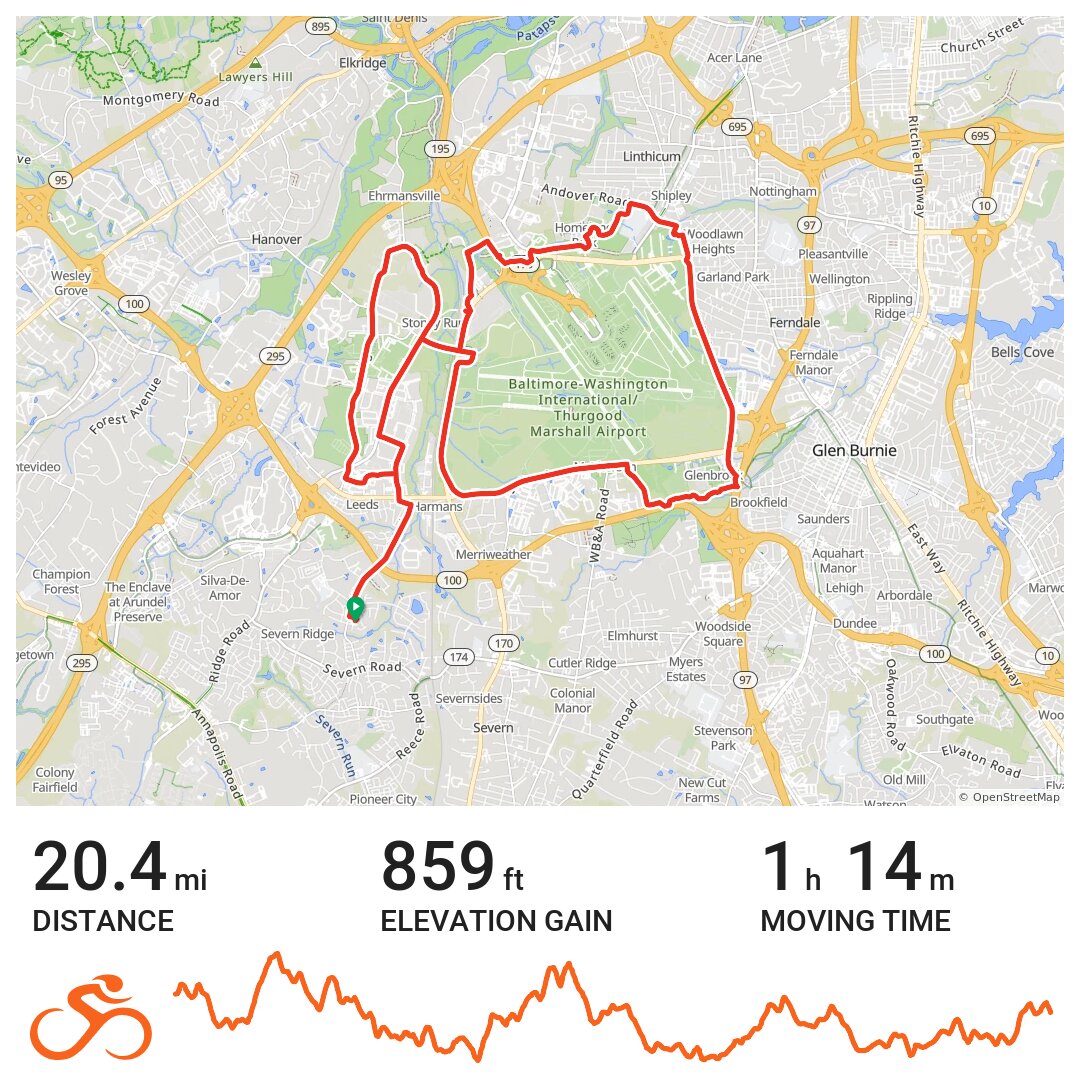 BWI Loop Extended · Ride with GPS