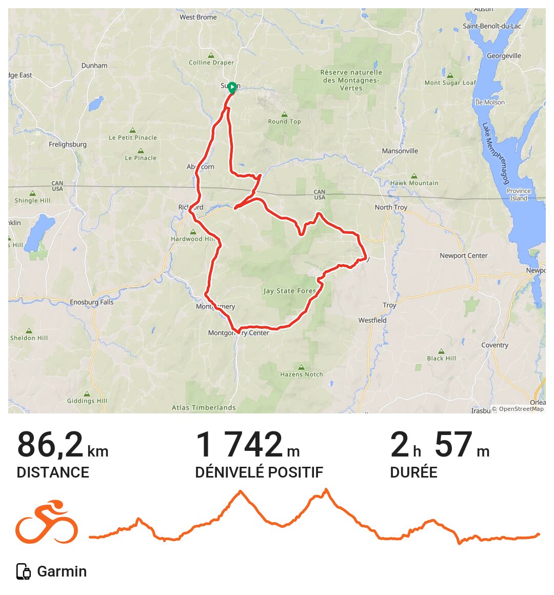 09/22/19 - A bike ride in Sutton, Québec