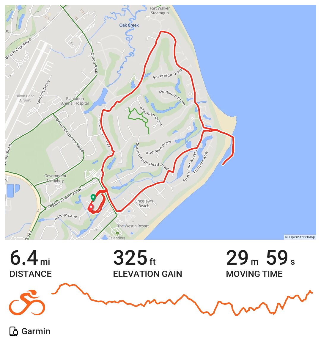 11/28/19 - A bike ride in Hilton Head Island, SC