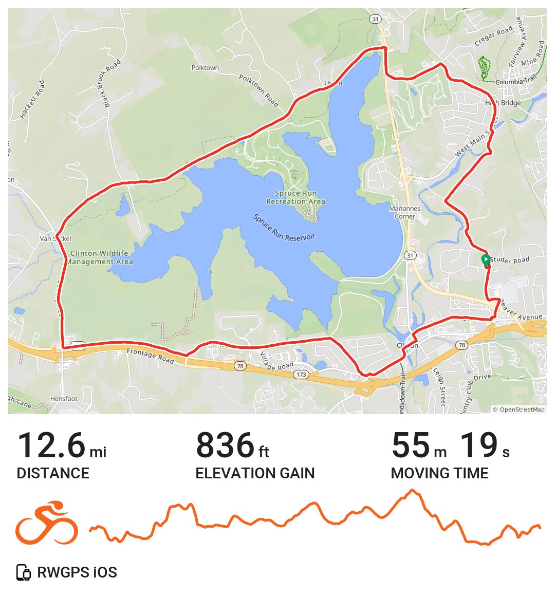 Spruce Run Loop - Un paseo en bicicleta en Clinton Township, NJ