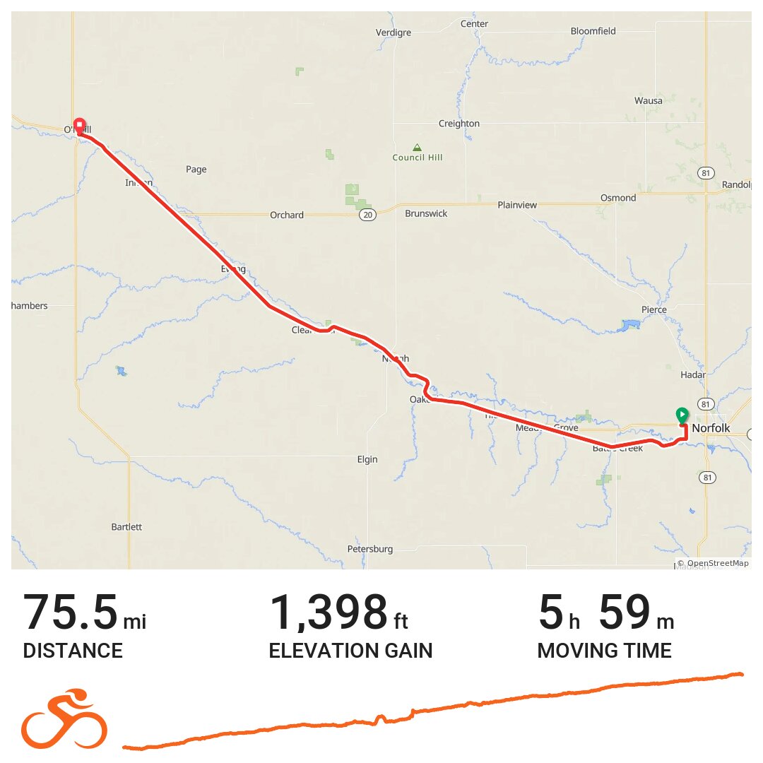 Cowboy Trail - Day One · Ride with GPS