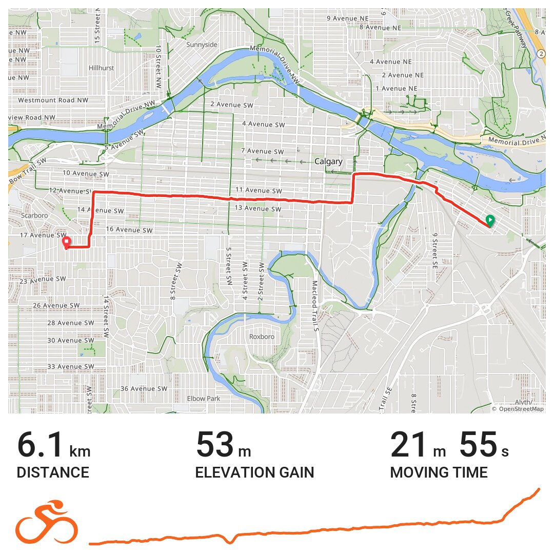 25/02/21 - A bike ride in Calgary, Alberta