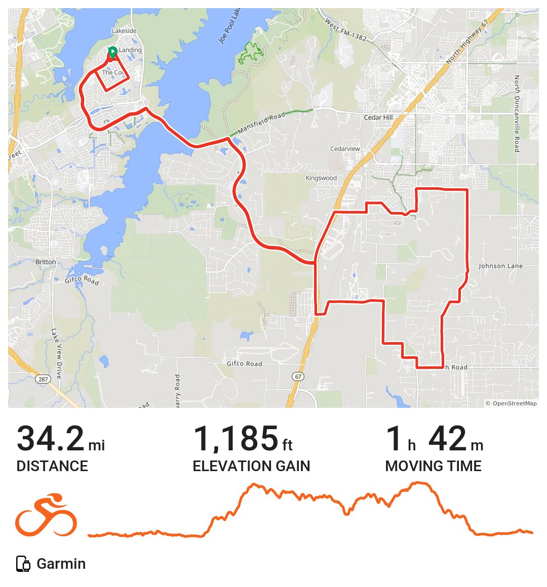 06/01/21 - Un paseo en bicicleta en Grand Prairie, TX