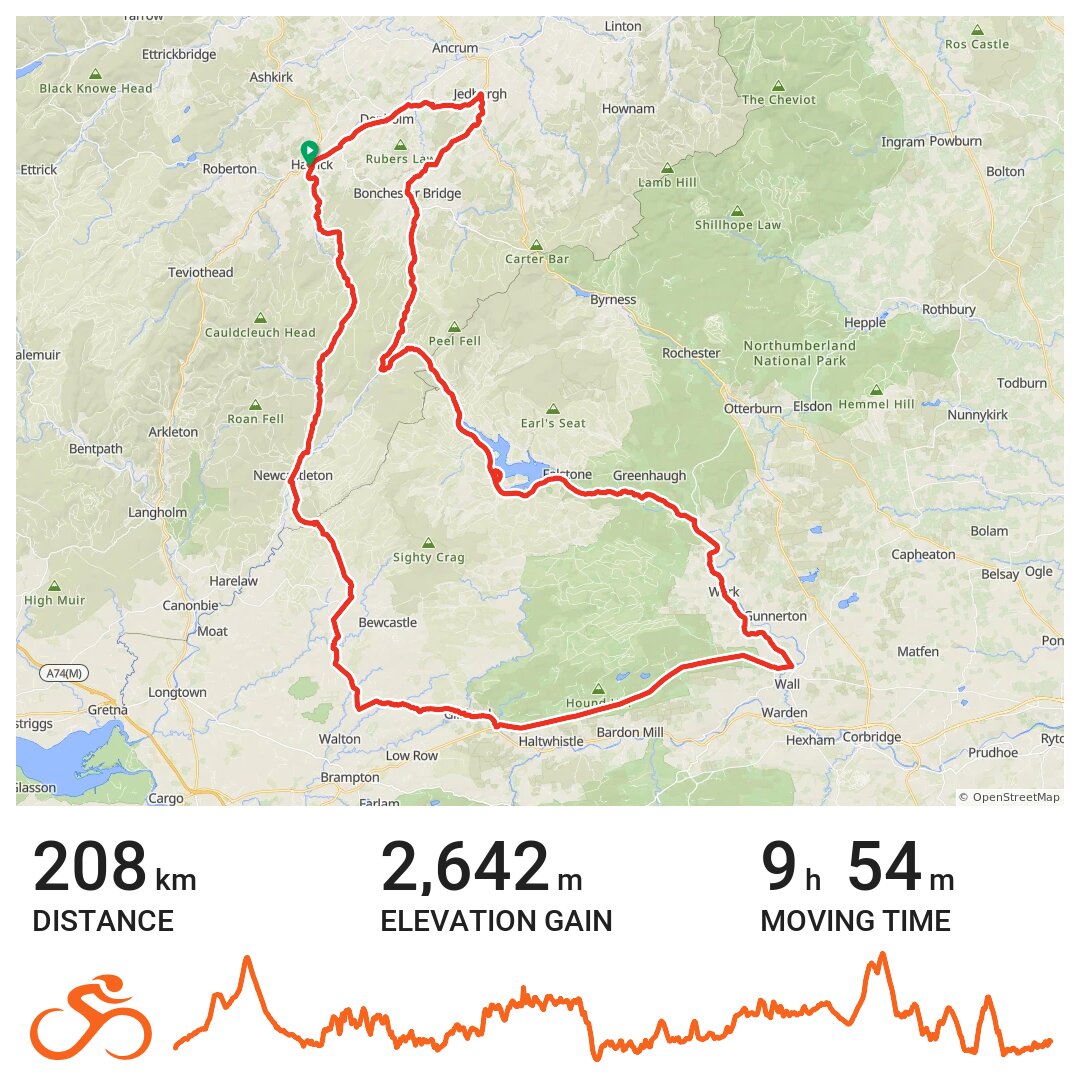 200km Audax the debatable lands · Ride with GPS