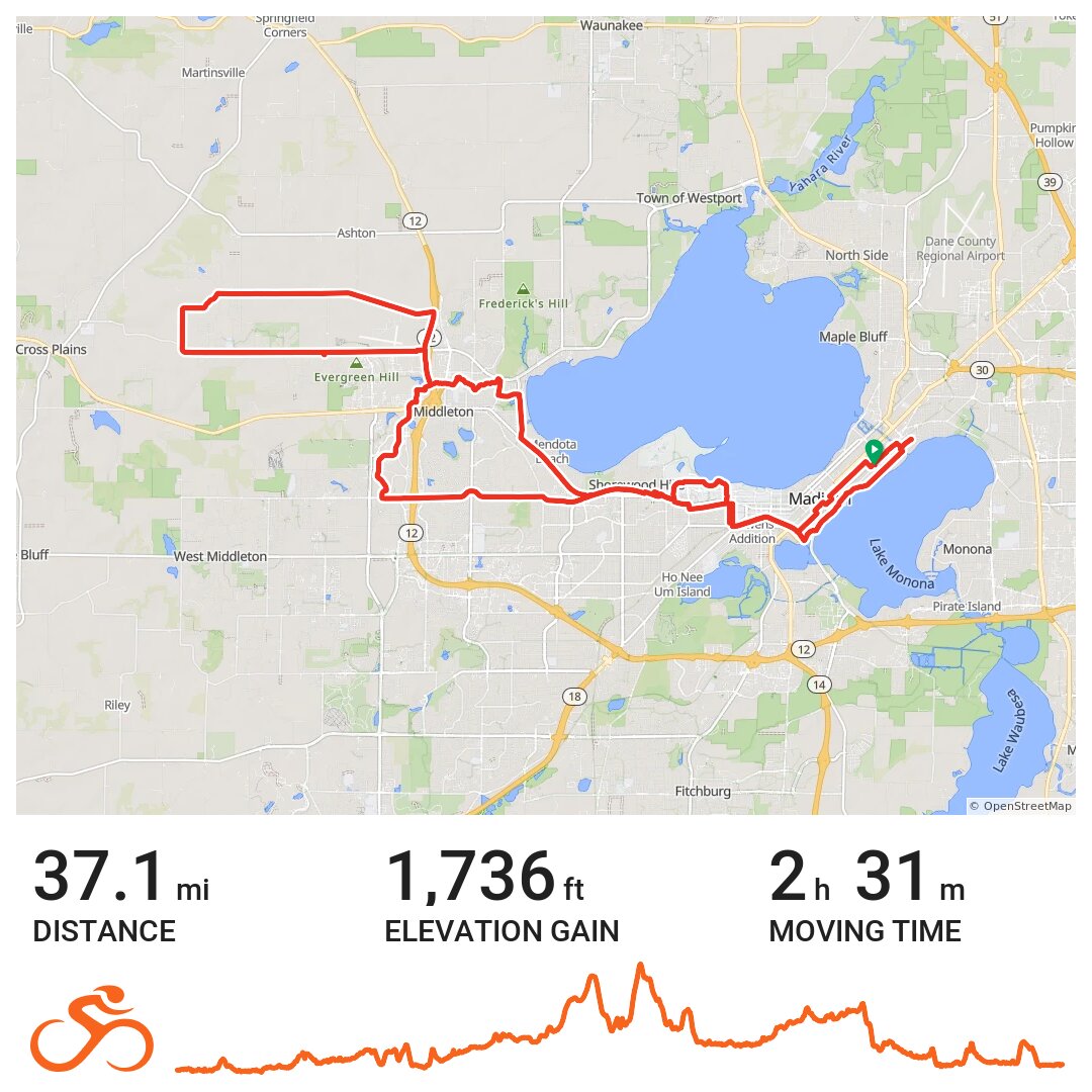 Madison Cycling · Ride with GPS