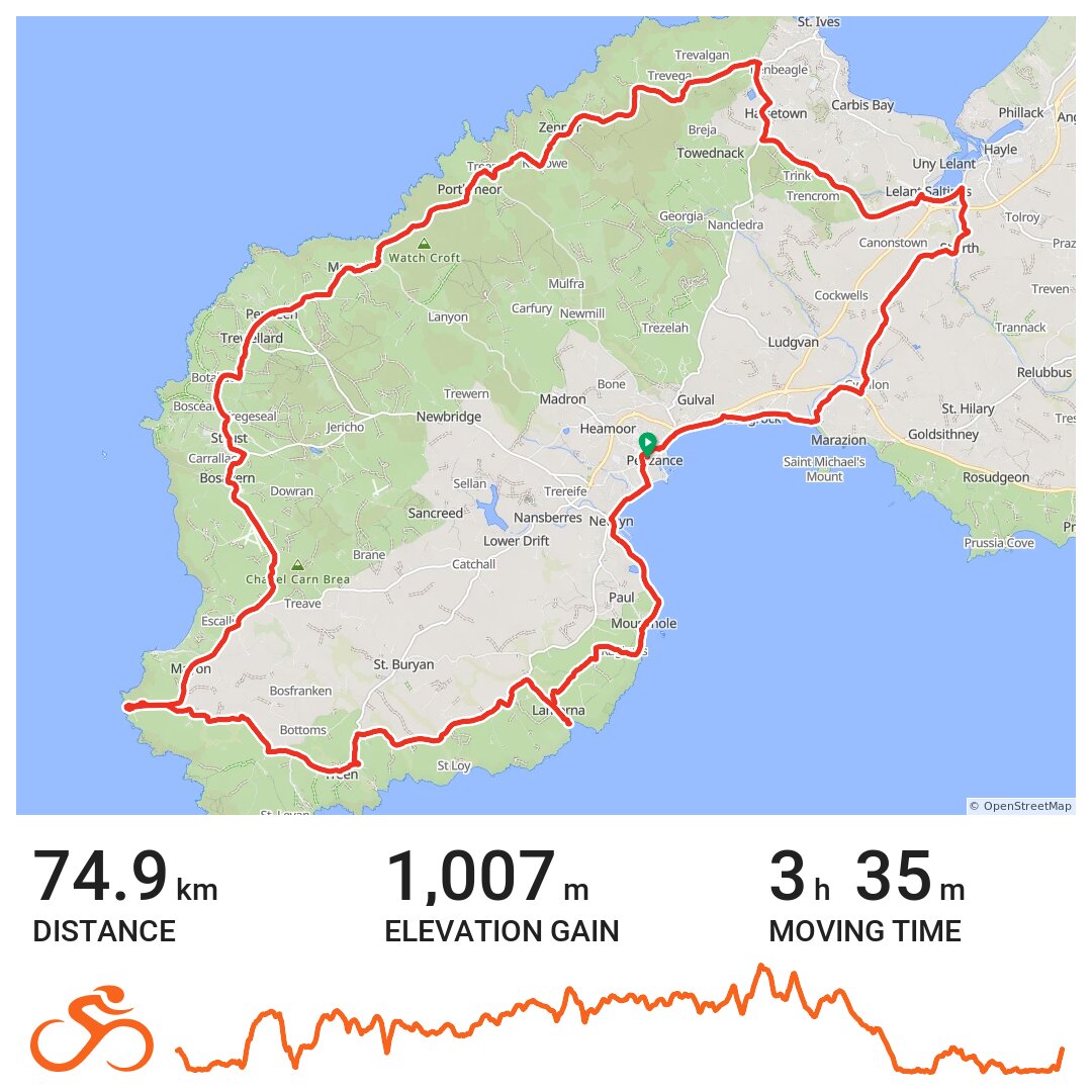 Penwith Coast · Ride with GPS