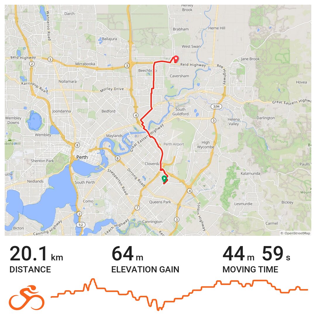 Kewdale - Dayton (commute) · Ride with GPS