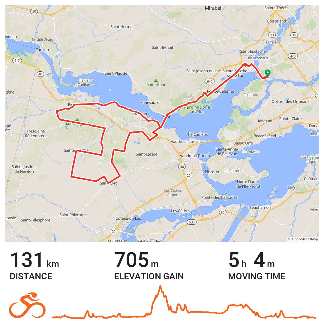 Cycloroute - Mont Rigaud · Ride with GPS