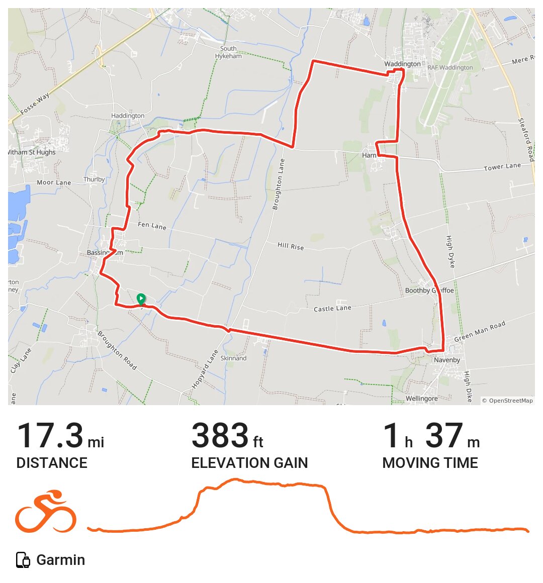 from camp navenby lane 17 · Ride with GPS