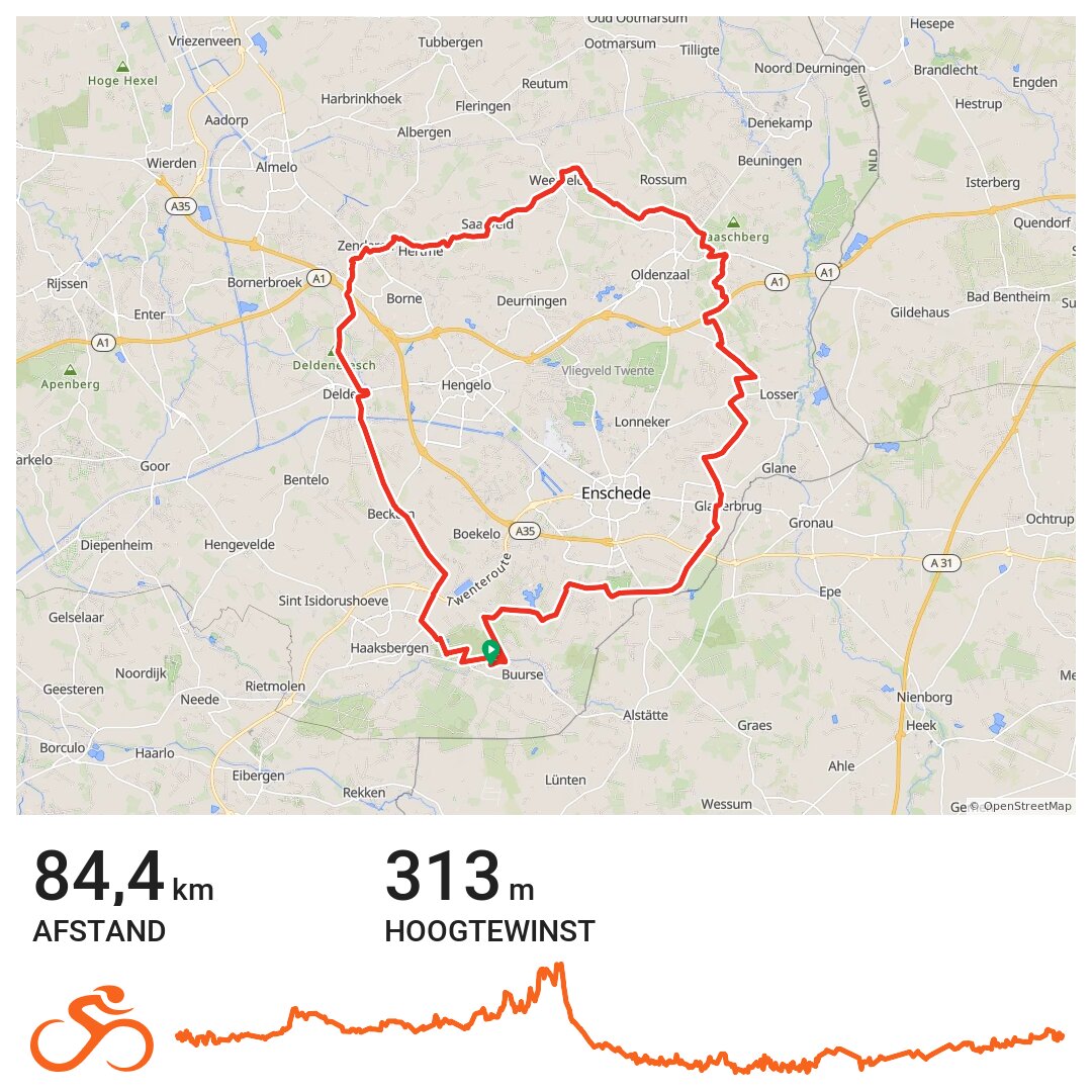 Tankenberg 84 km - A bike ride in Haaksbergen, Overijssel