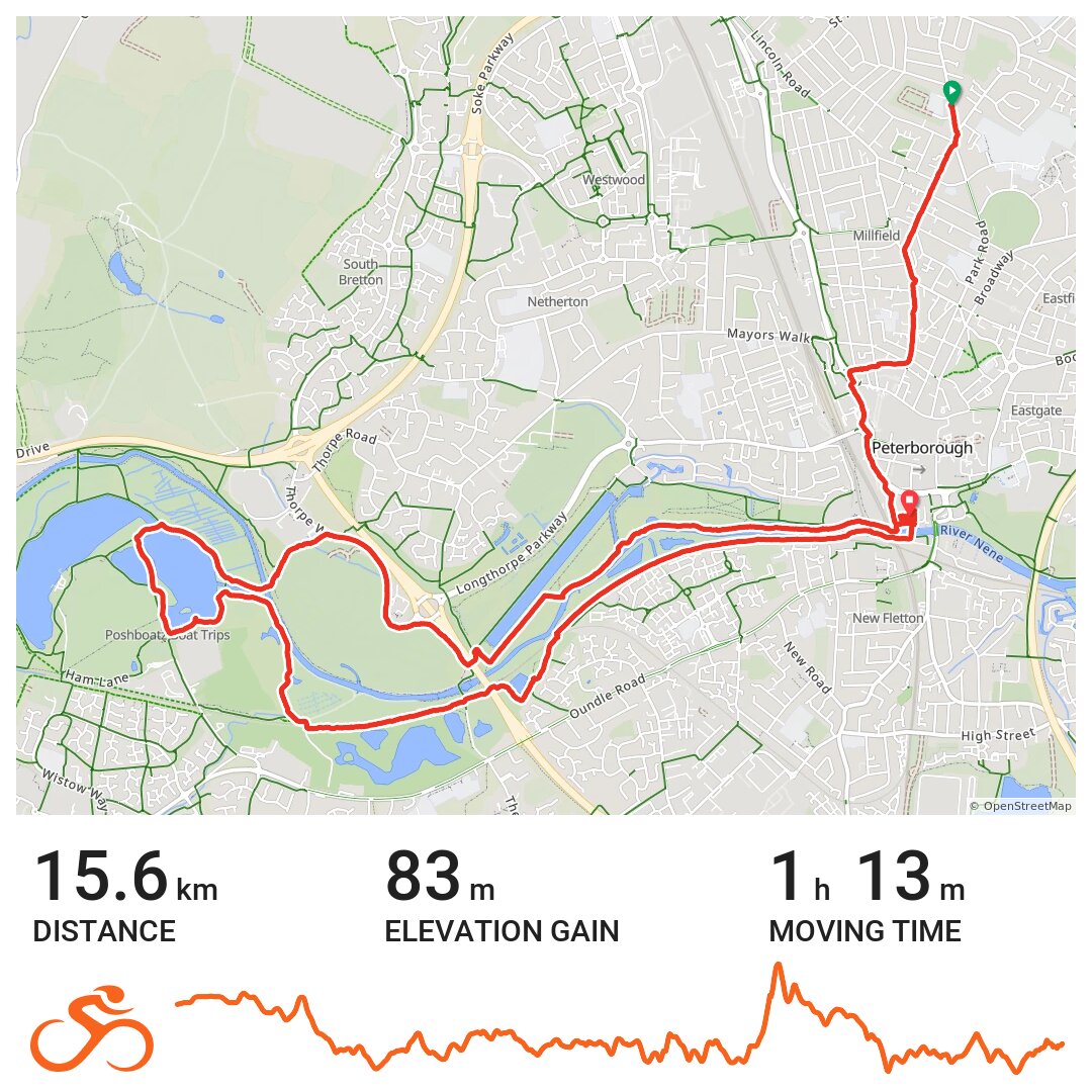 Morning ride - A bike ride in Peterborough, England