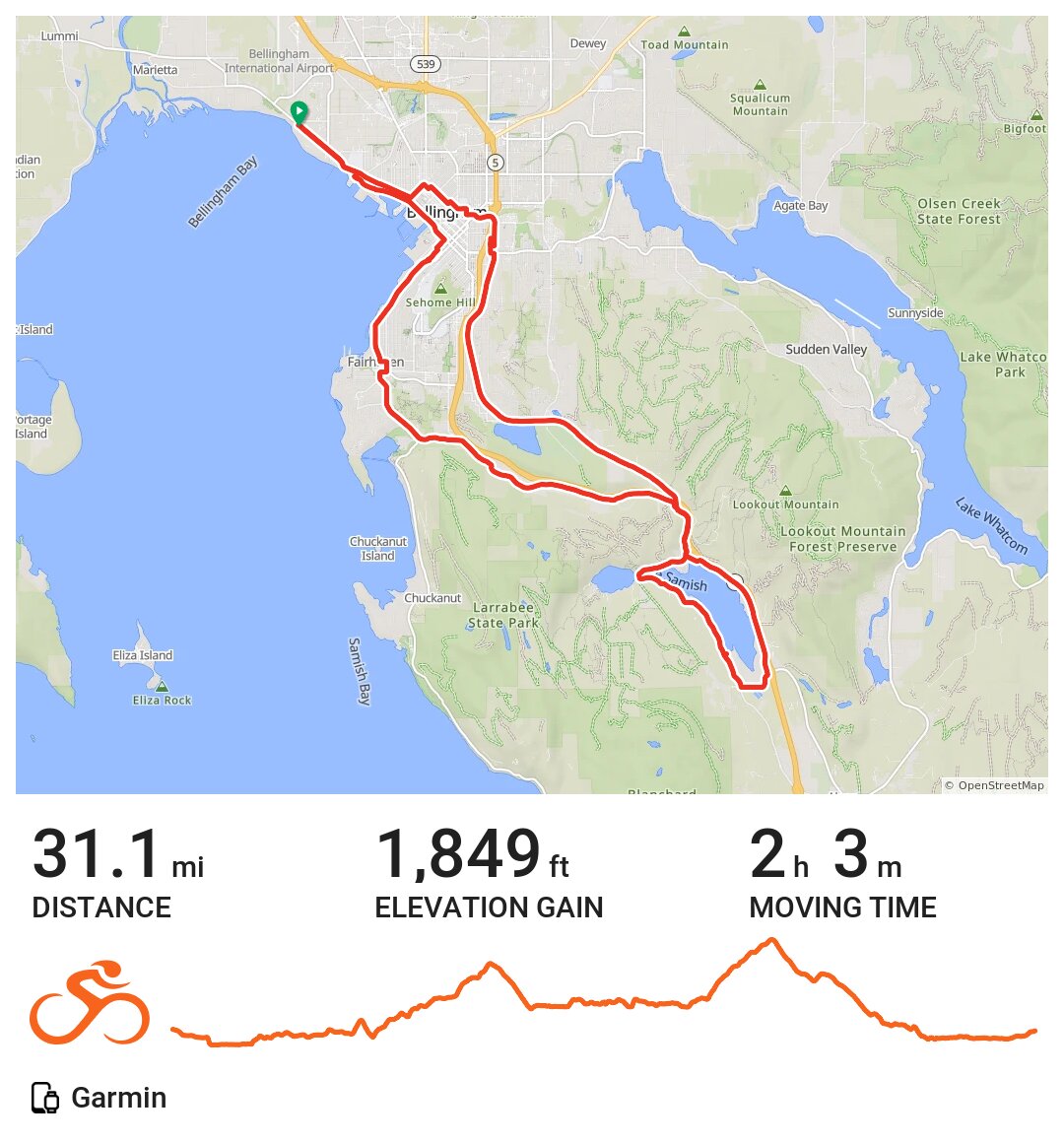Lake Samish · Ride with GPS
