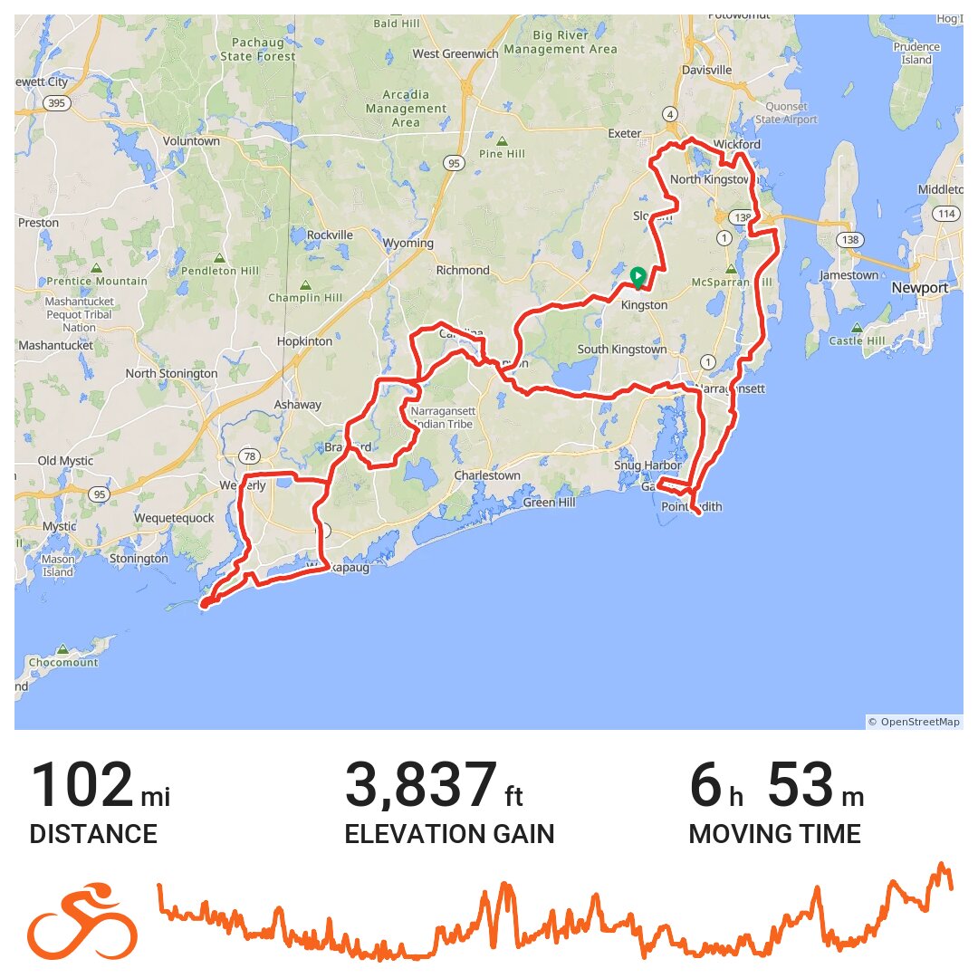 Tour de Cure - Ocean State RI Century - A bike ride in Washington ...