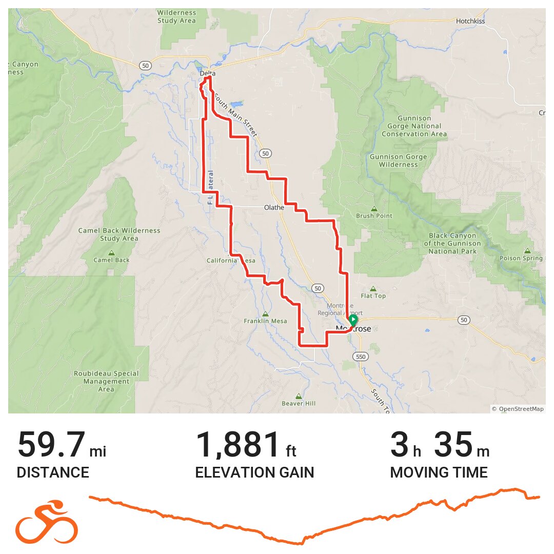 Montrose-Delta Cascade · Ride with GPS